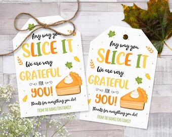 Pie Teacher Appreciation Tag - Etsy