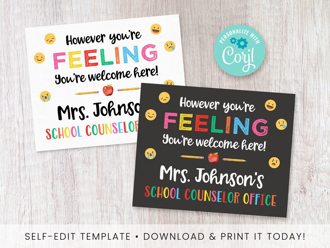 School Counselor Office Personalized Welcome Sign Child - Etsy