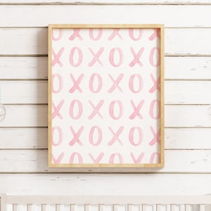 XOXO Poster, Girl Nursery Decor, XO Wall Art, Hugs Kisses Bedroom Decor ...
