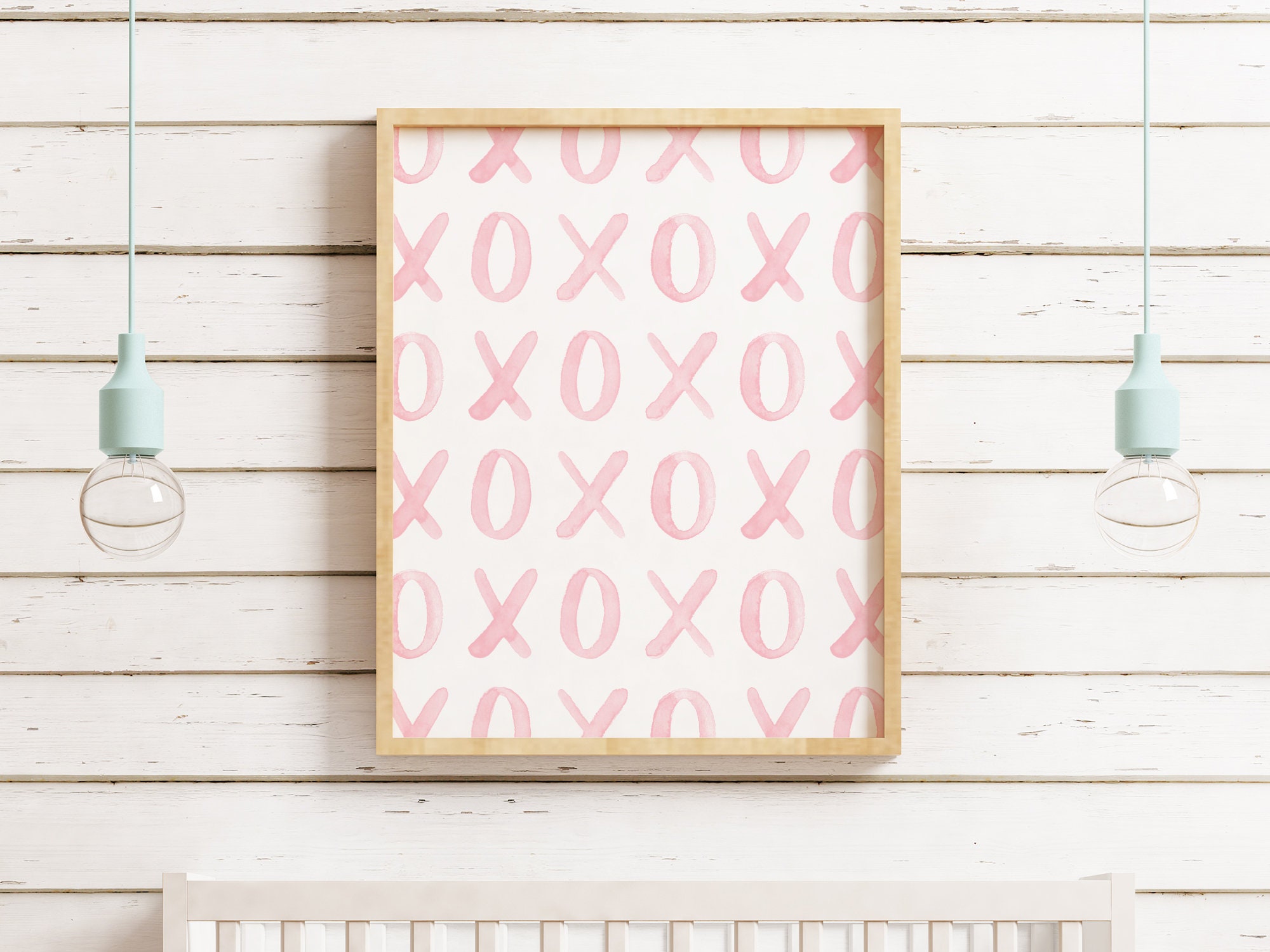 XOXO Poster, Girl Nursery Decor, XO Wall Art, Hugs Kisses Bedroom Decor ...
