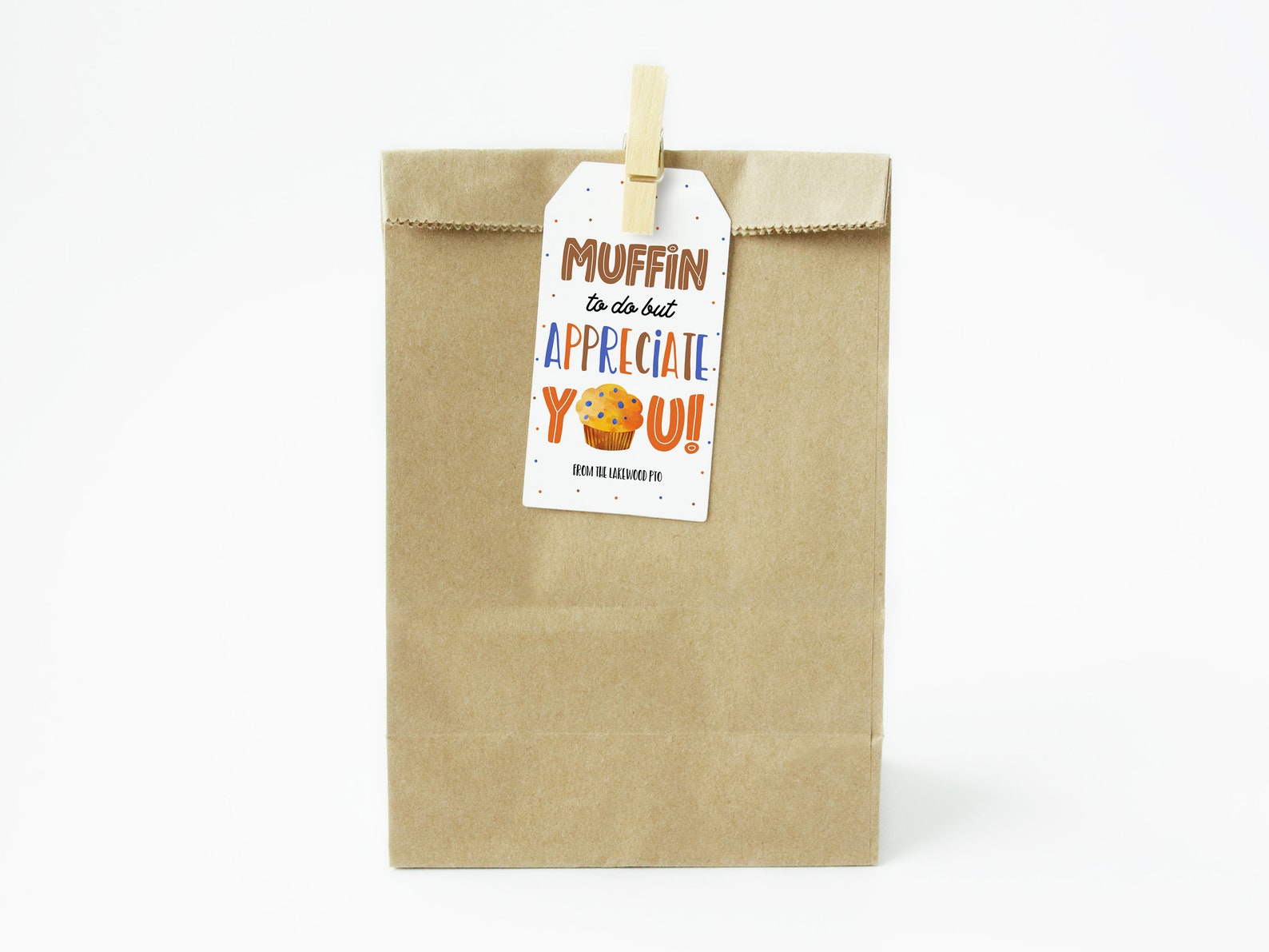Muffin to Do but Appreciate You Editable Gift Tag, Employee ...