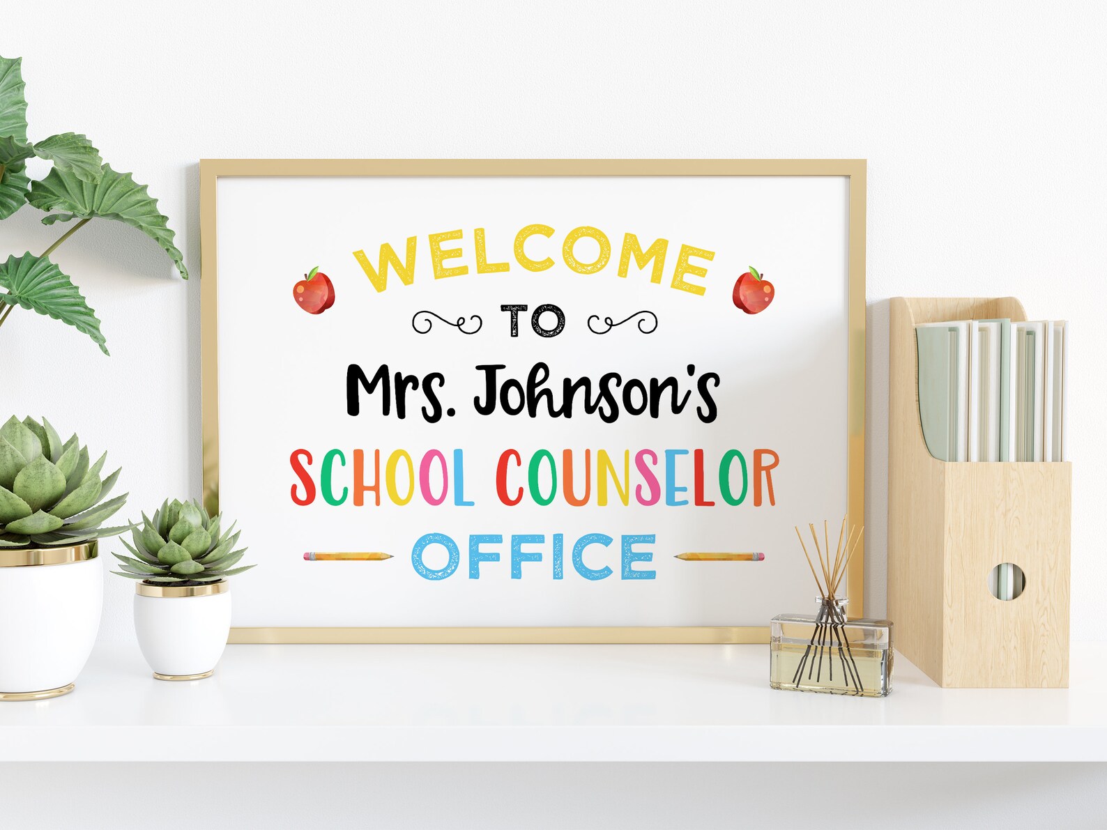 School Counselor Door Sign Editable Child Psychologist | Etsy