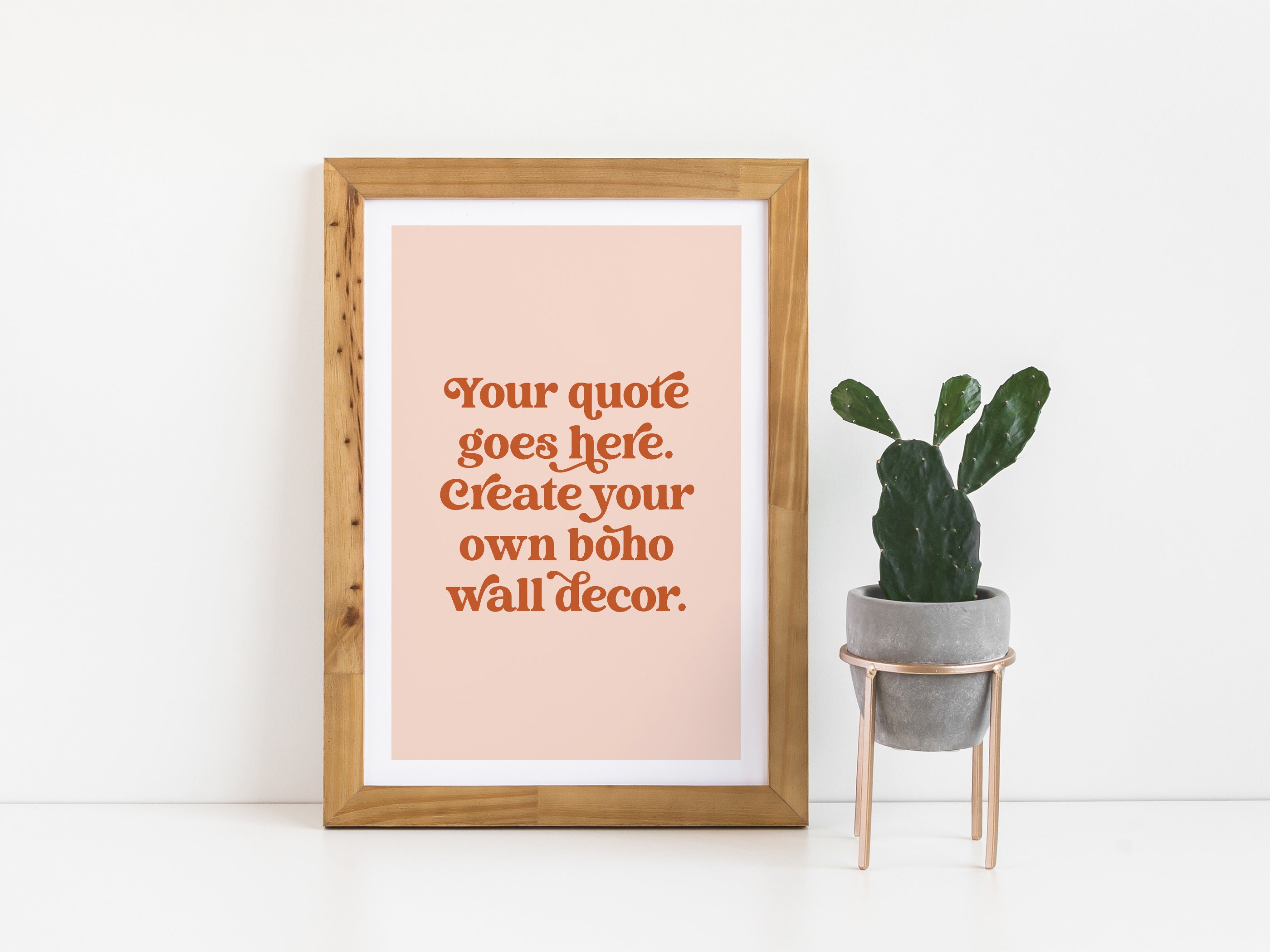 Custom Boho Quote Sign Earth Tone Wall Art Custom Words | Etsy