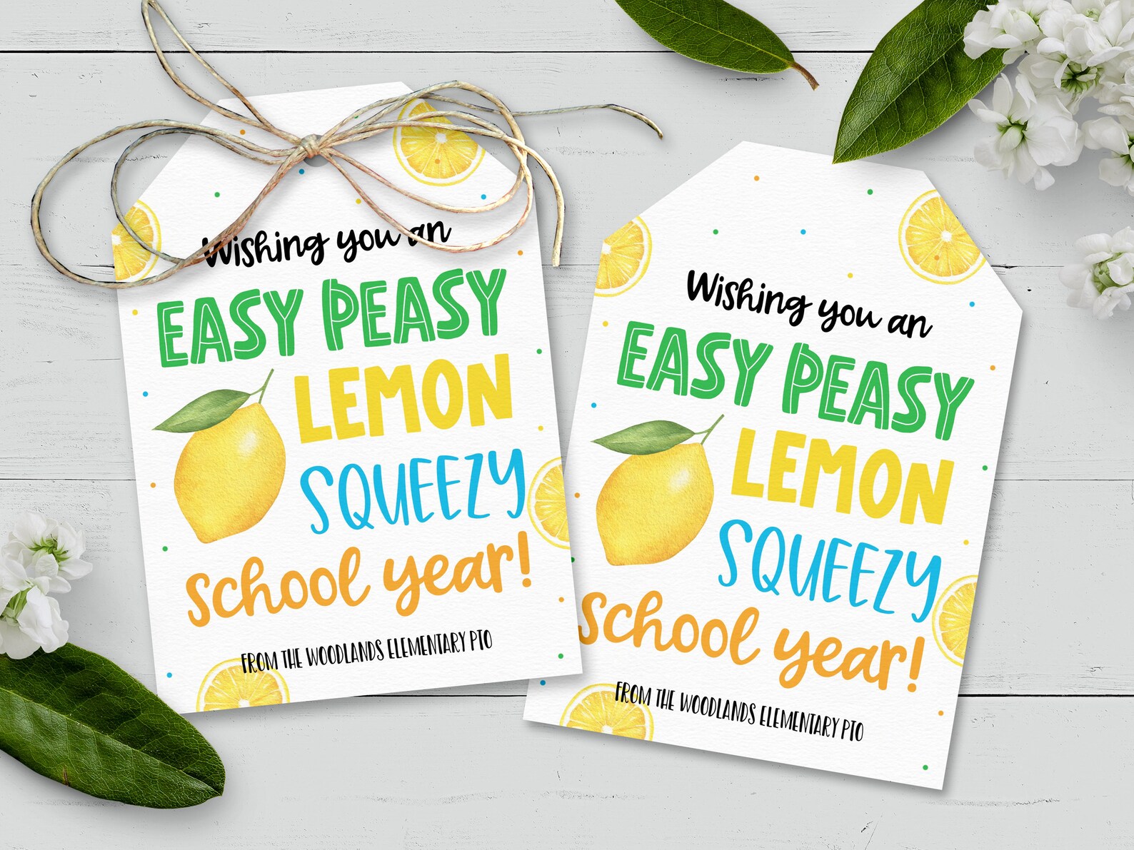 Easy Peasy Lemon Squeezy Gift Tag Back to School Lemon Gift - Etsy