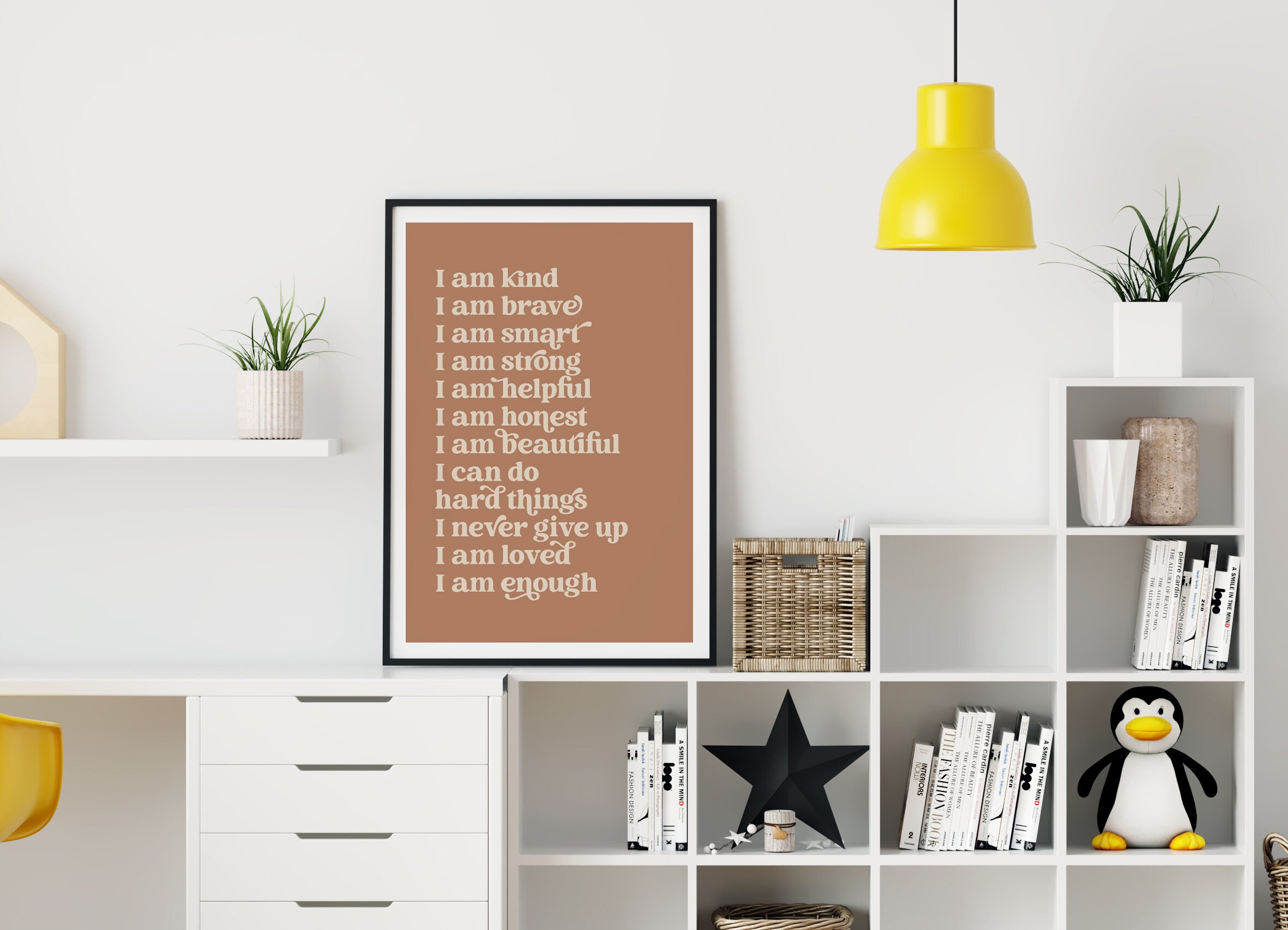 Affirmation Wall Art For Kids Nursery Motivational Quotes | Etsy