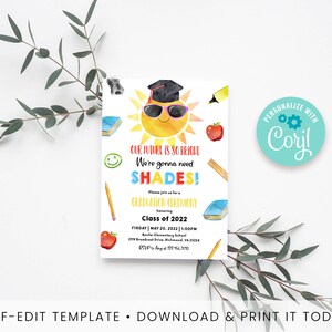 Kindergarten Graduation Invitation, Preschool Pre K Graduate Ceremony ...