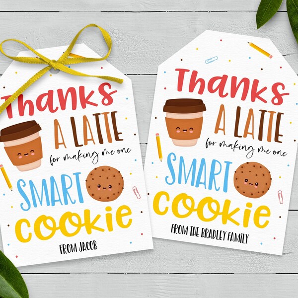 Thanks a Latte Tags - Etsy