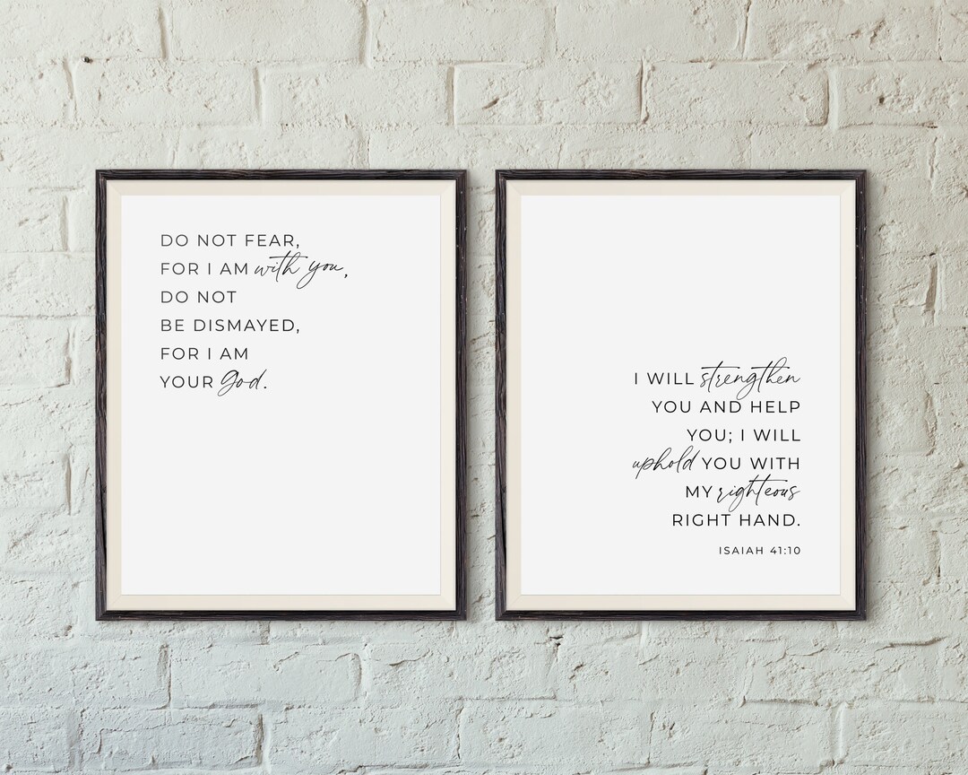 Bible Verse Wall Art Do Not Fear for I Am With You Sign Set - Etsy