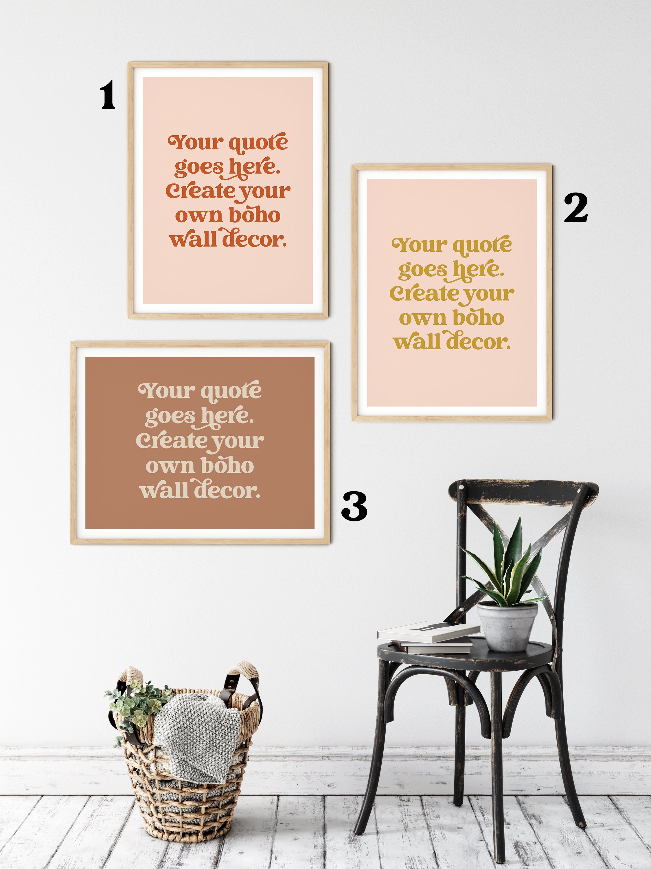 Custom Boho Quote Sign Earth Tone Wall Art Custom Words | Etsy