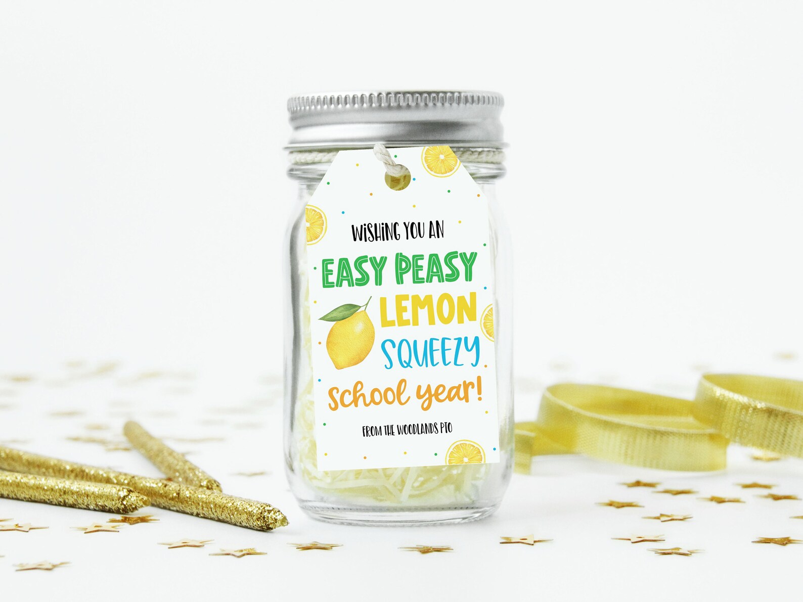 Easy Peasy Lemon Squeezy Gift Tag, Back to School Lemon Gift Label ...
