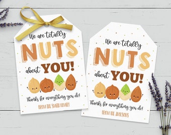We Are Nuts About You Dad Gift Tag - Etsy