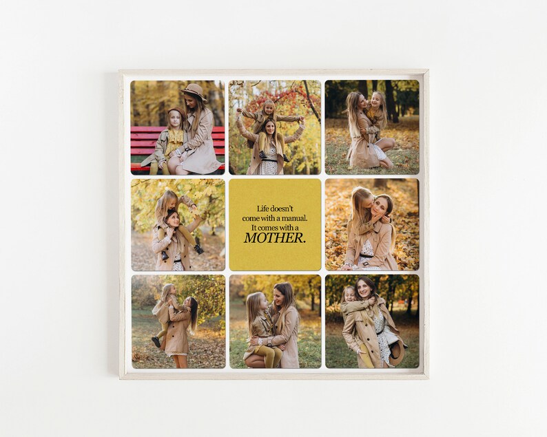 Photo Collage Template 12x12, Square Photo Album, Photobook Templates ...