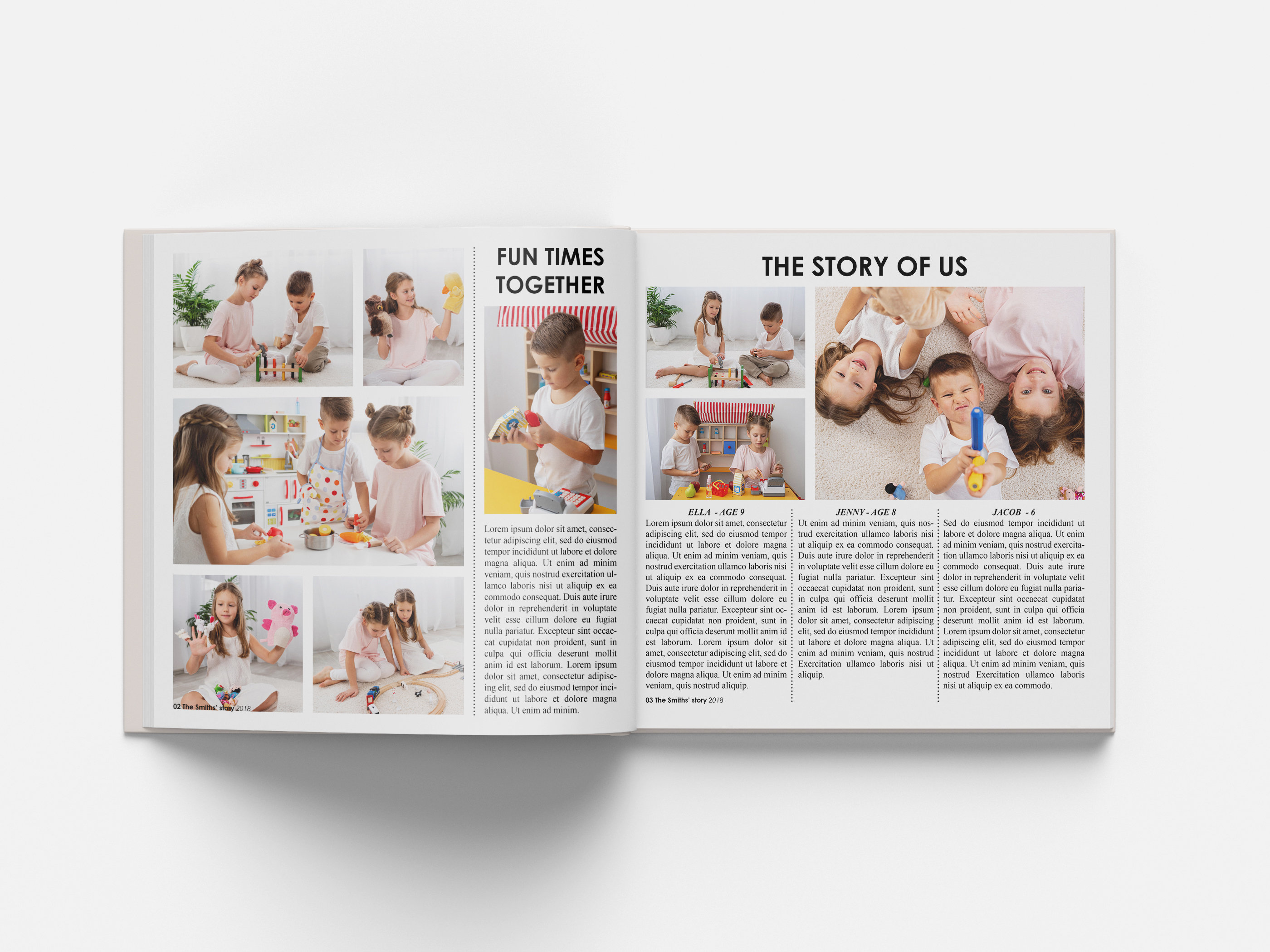 Magazine Photobook Template Magazine Template Square Album - Etsy Hong Kong