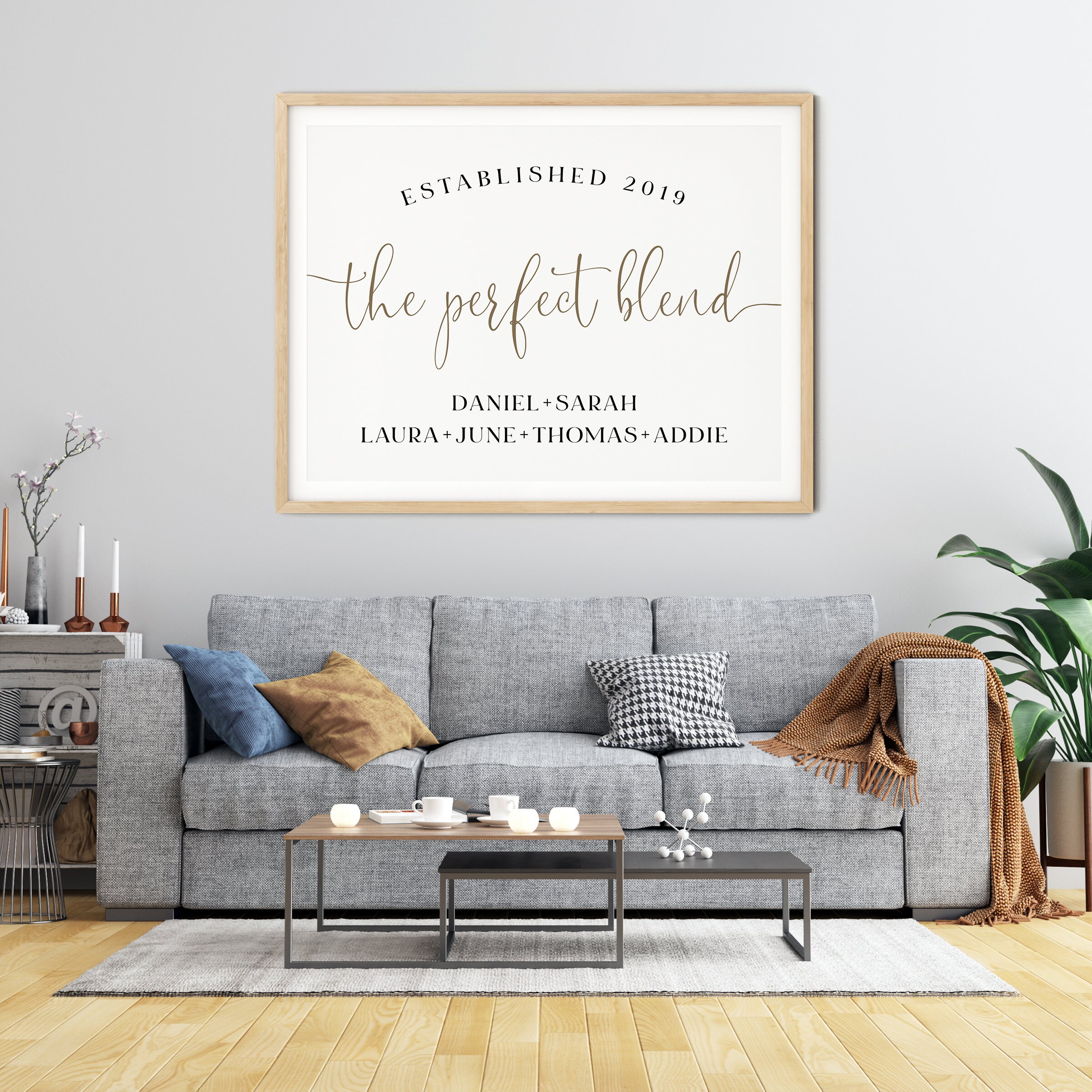 The Perfect Blend Sign Personalized Family Name Sign Family | Etsy ...