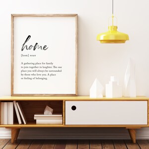 Home Definition Sign, Family Quote Wall Art, Set of 3 Family Signs ...