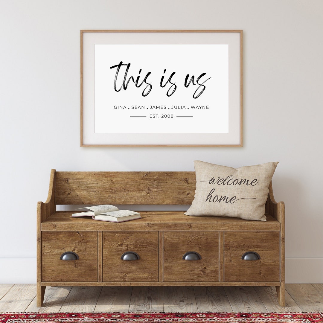 Custom Family Printable, Personalized This is Us Family Sign, Family ...