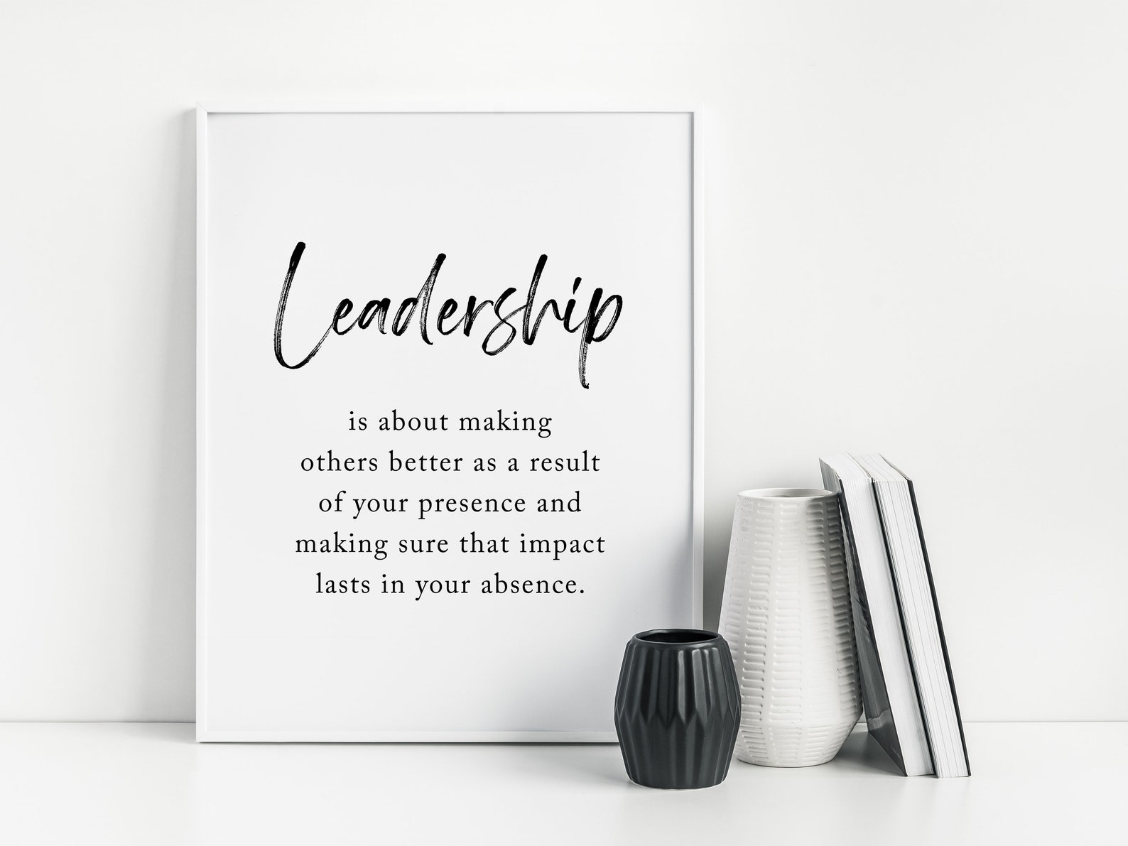 Leadership Quote Print, Leadership is About Printable, Retirement Gift ...