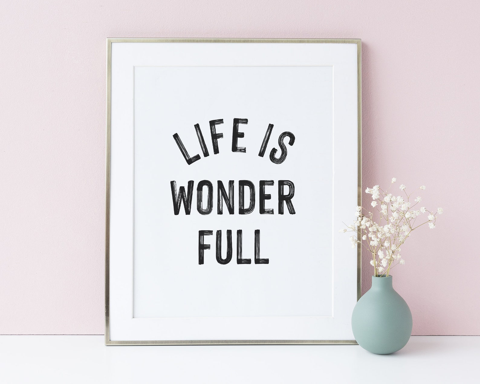 Life is Wonder Full Sign Wonderful Printable Wall Art - Etsy
