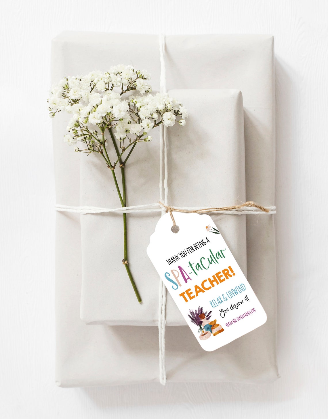 Spa Teacher Gift Tags Spa-tacular Teacher Appreciation Gift | Etsy