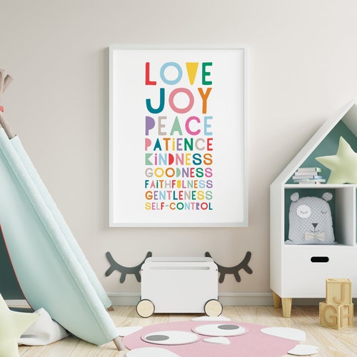 Fruit of the Spirit Bible Verse Wall Art Galatians 5:22-23 - Etsy