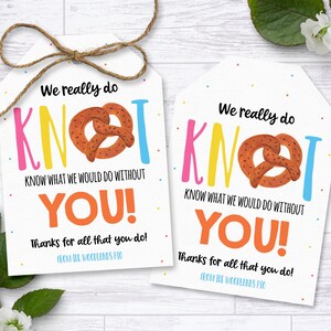Pretzel Gift Tag Do Knot Know What We Would Do Without You - Etsy