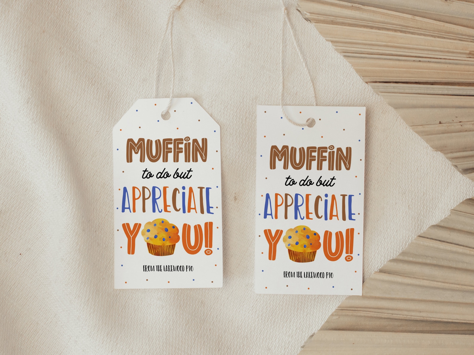 Muffin to Do but Appreciate You Editable Gift Tag, Employee ...