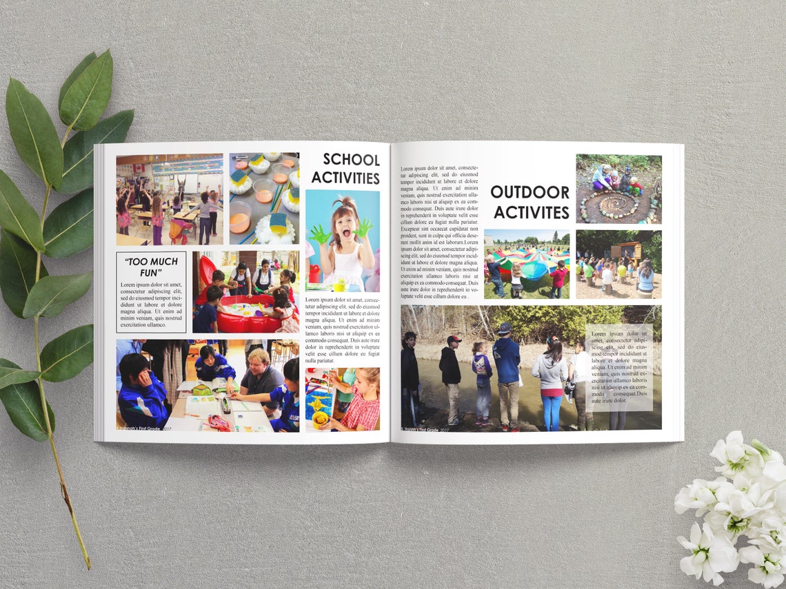 Magazine Photobook Template Magazine Template Square Album - Etsy