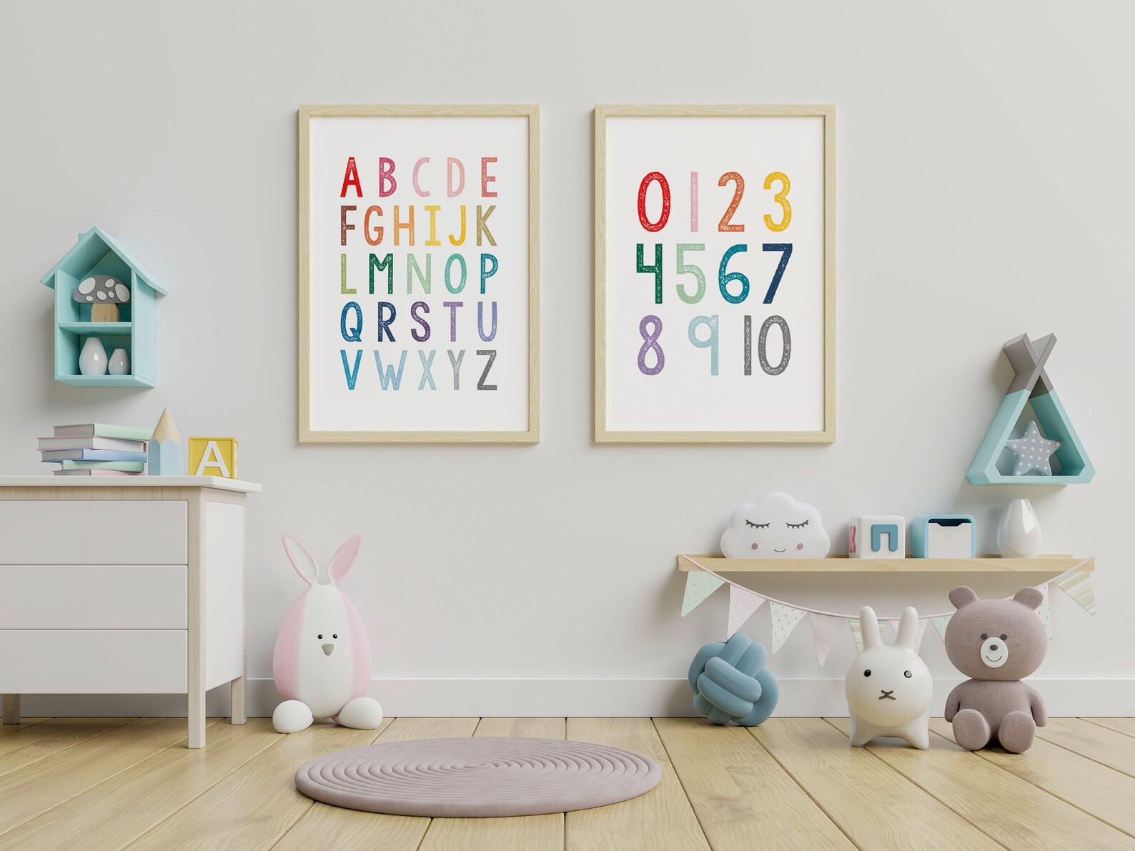 Rainbow Classroom Decor Set of 6 Educational Prints Colorful - Etsy