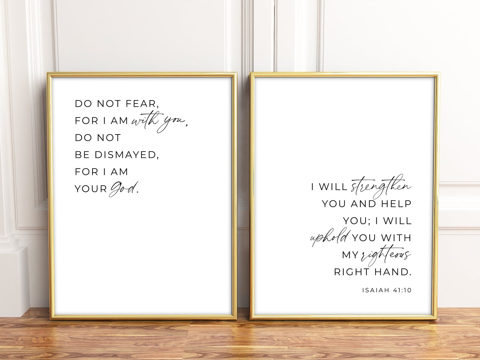 Bible Verse Wall Art Do Not Fear for I Am With You Sign Set - Etsy