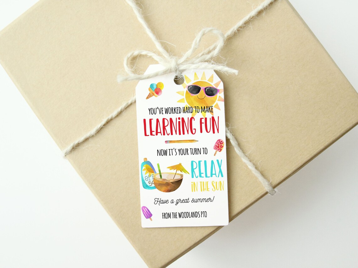 Teacher Appreciation Summer Gift Tag School's Out Summer | Etsy