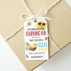 Teacher Appreciation Summer Gift Tag School's Out Summer - Etsy