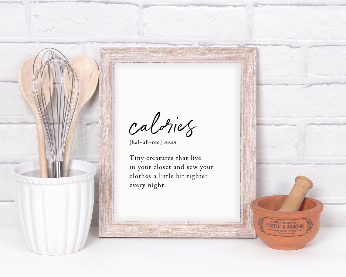 Kitchen Wall Decor Set of 3 Kitchen Definition Signs Hangry - Etsy