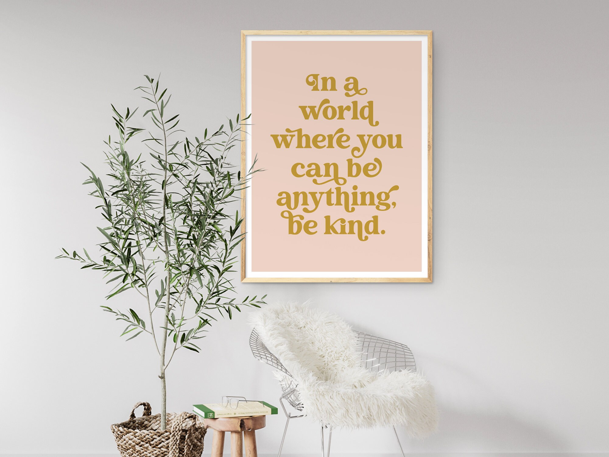 In A World Where You Can Be Anything Be Kind, Boho Wall Decor, Kindness ...