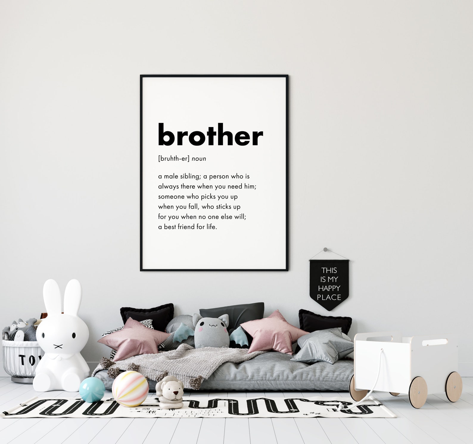 Brother Sign Brother Definition Sign Boys Room Decor Funny - Etsy