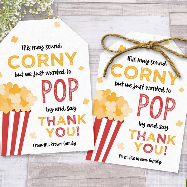 Popcorn Thank You - Etsy