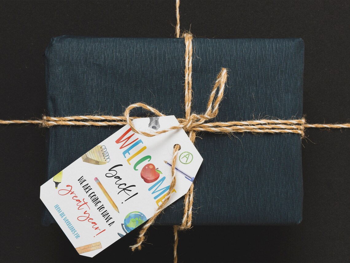 Welcome Back to School Gift Tag Editable First Day of School - Etsy