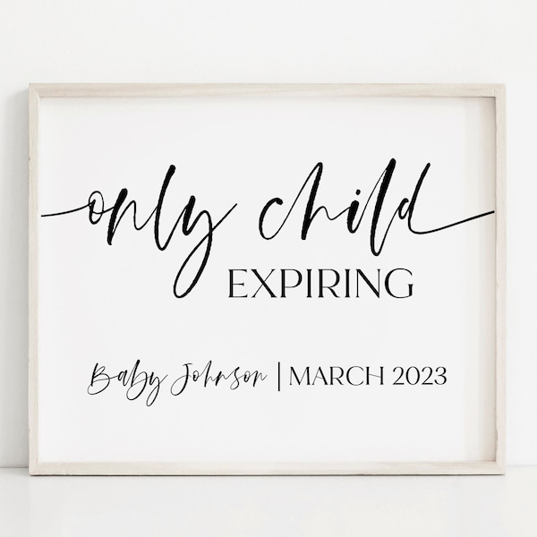 Only Child Expiring - Etsy