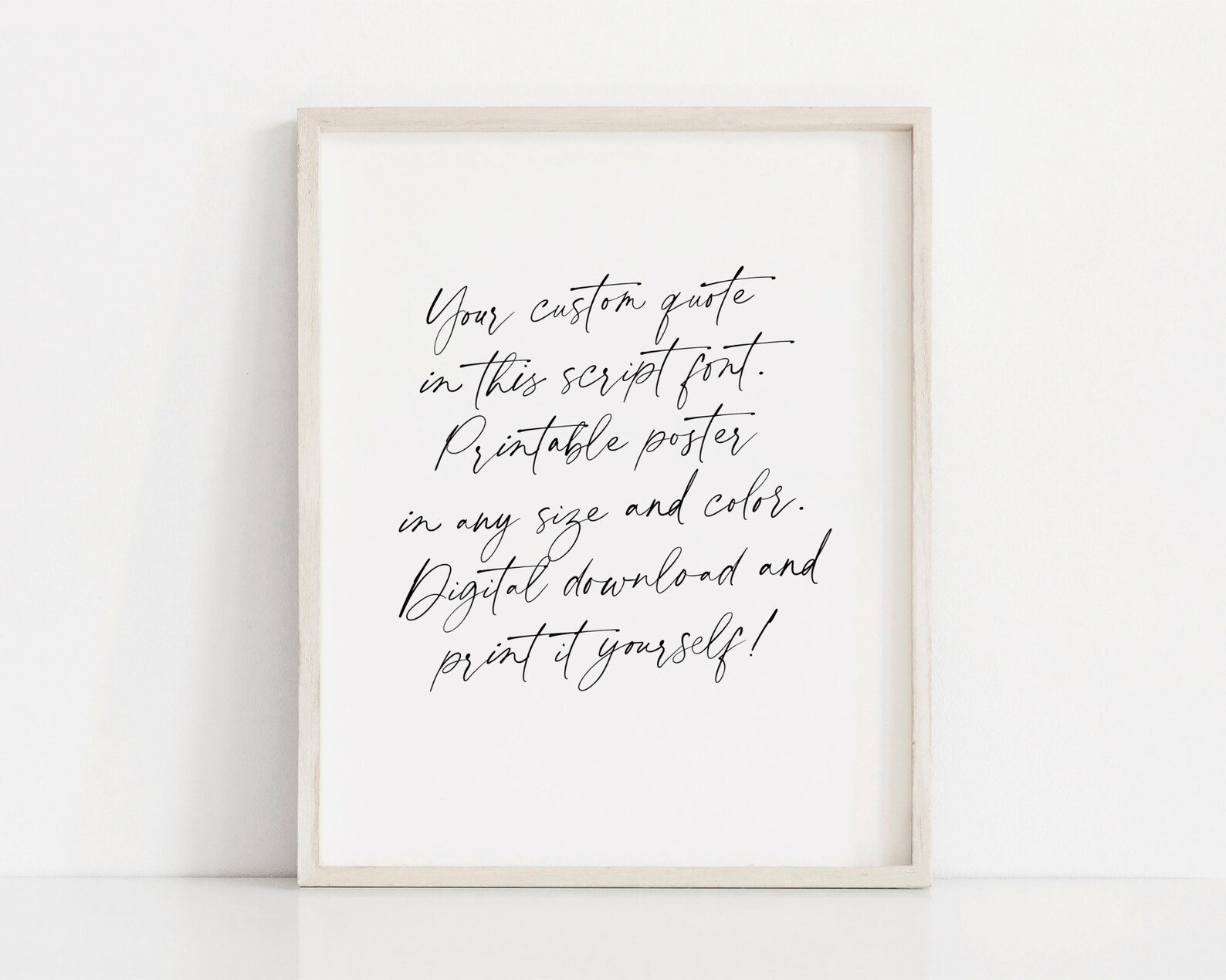 Custom Quote Sign Personalized Printable Poster Your Words | Etsy