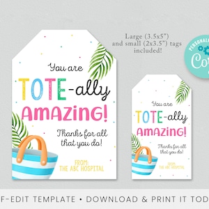 Tote Bag Gift Tag You Are Tote-ally Amazing Teacher - Etsy