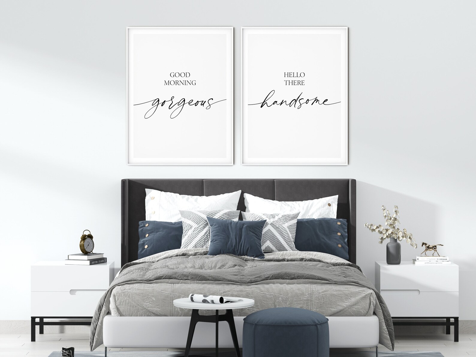 Good Morning Gorgeous Hello Handsome Sign Set of 2 Bedroom - Etsy