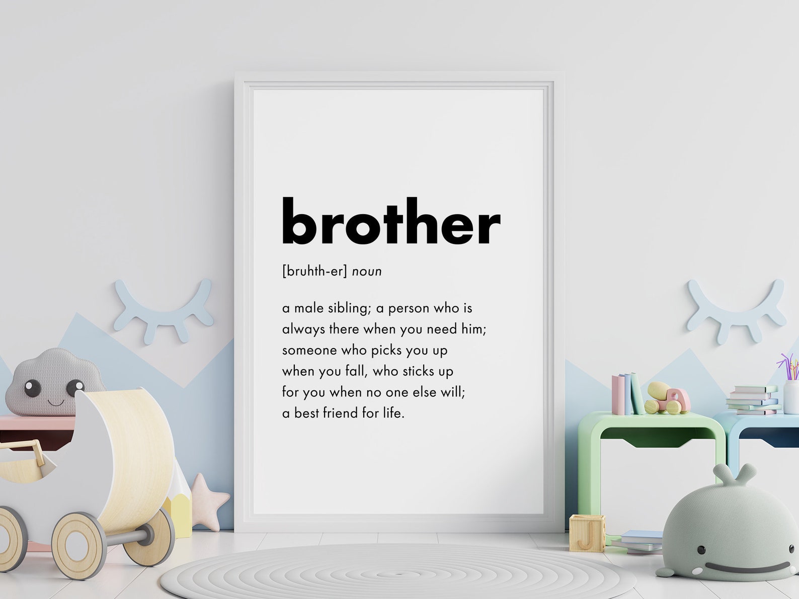 Brother Sign Brother Definition Sign Boys Room Decor Funny - Etsy