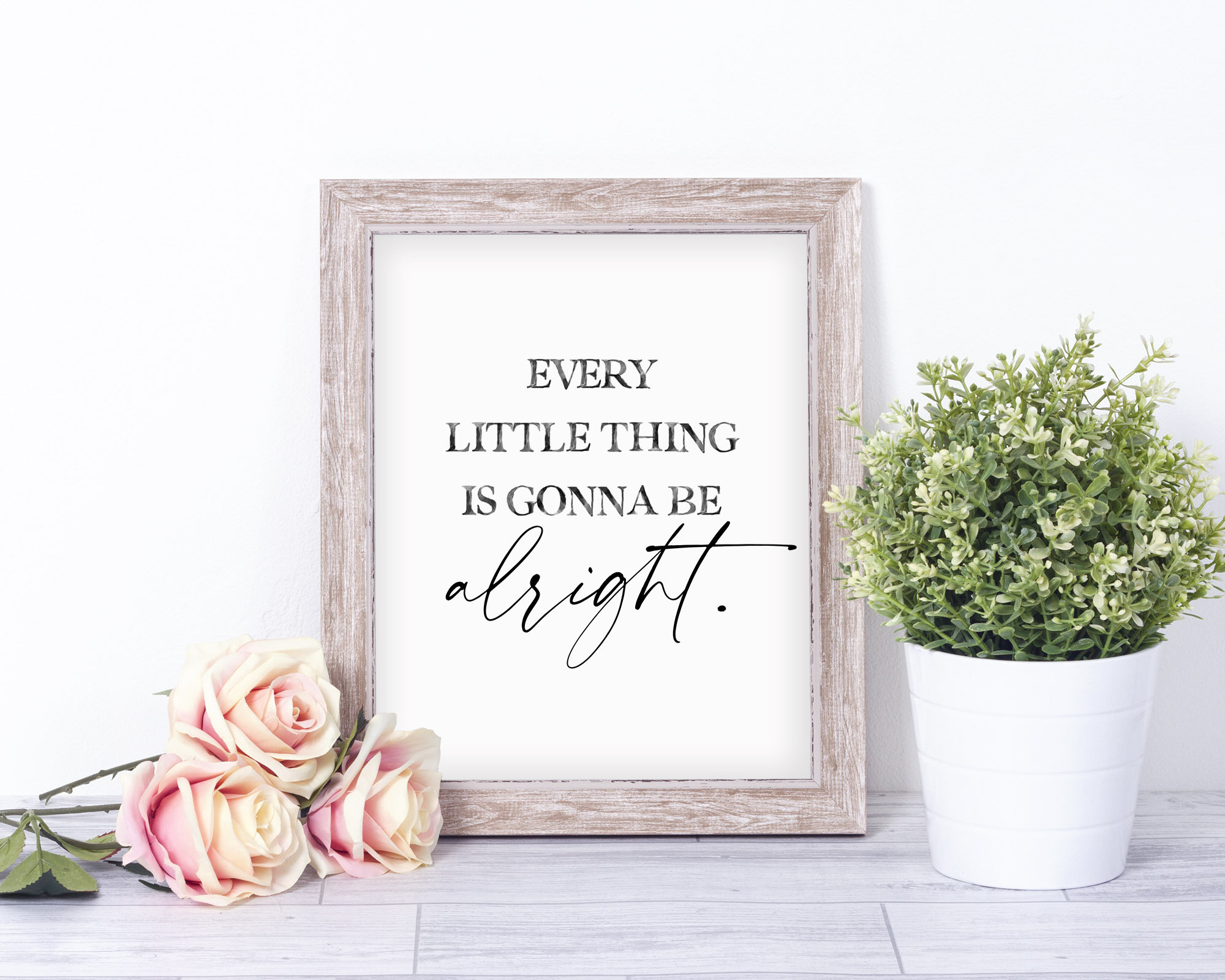 Every Little Thing is Gonna Be Alright, Song Lyrics Wall Art ...