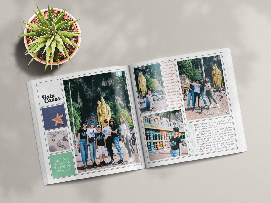 Square Photobook Template 1212 Digital Scrapbooking - Etsy