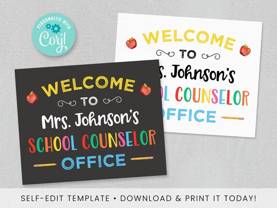 Banners & Signs Guidance Counselor Office Decor School Counselor Door ...