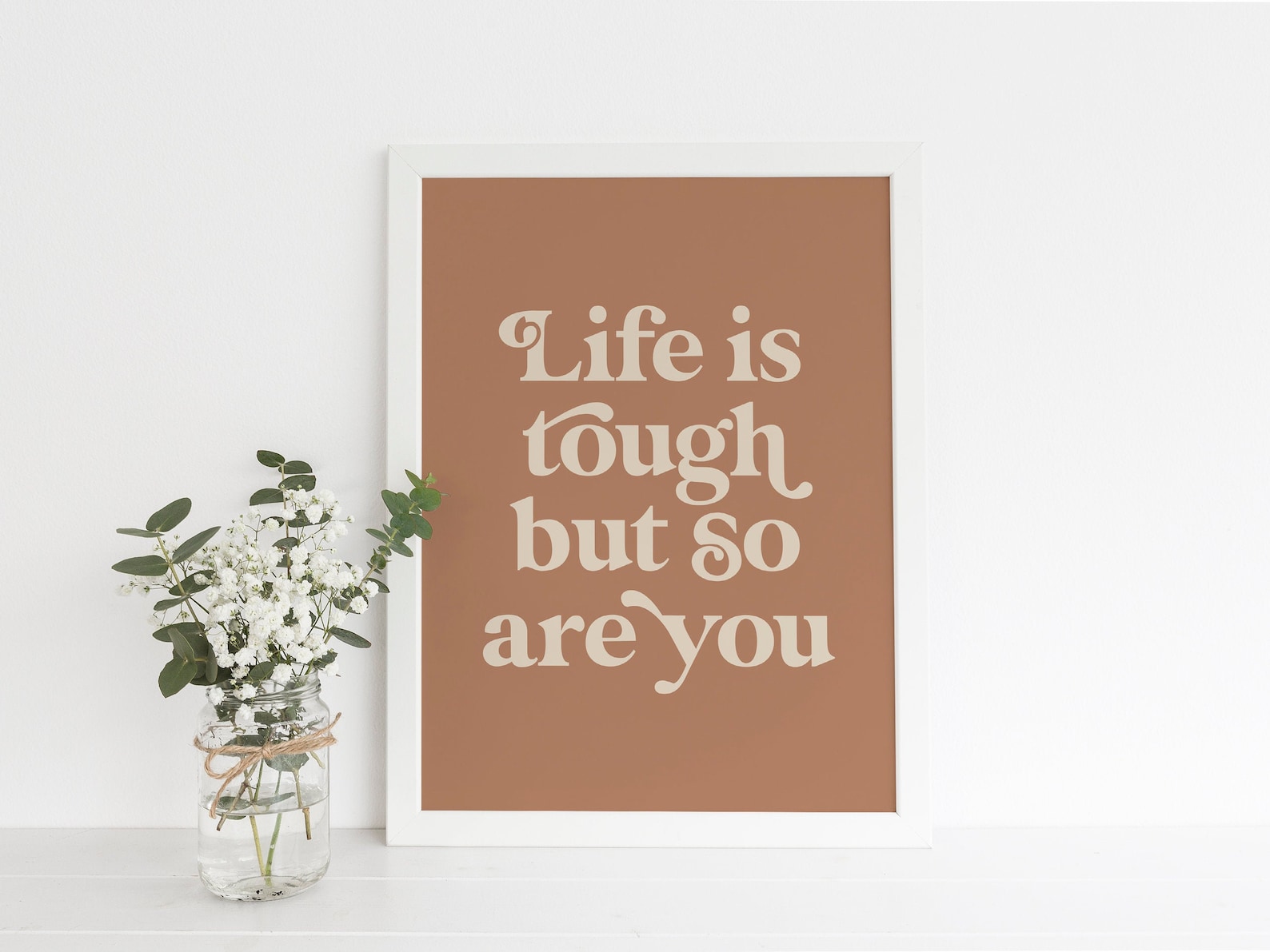 Life is Tough but so Are You Printable Wall Art Inspirational | Etsy