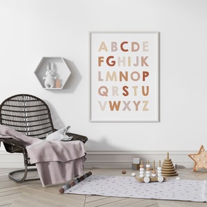 Pastel Alphabet Posters Educational Prints Set of 3 Numbers - Etsy