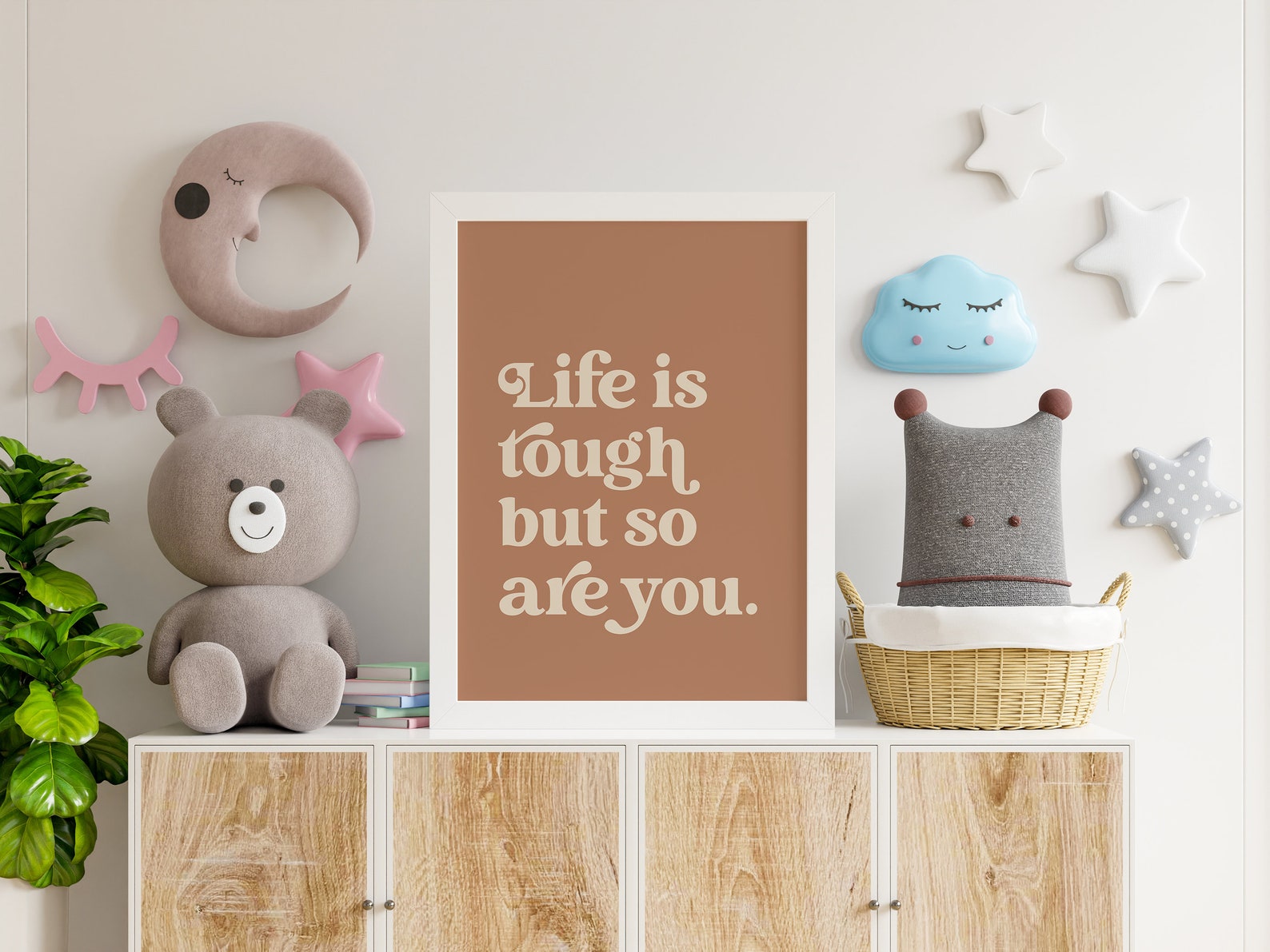 Life is Tough but so Are You Printable Wall Art, Inspirational Quotes ...