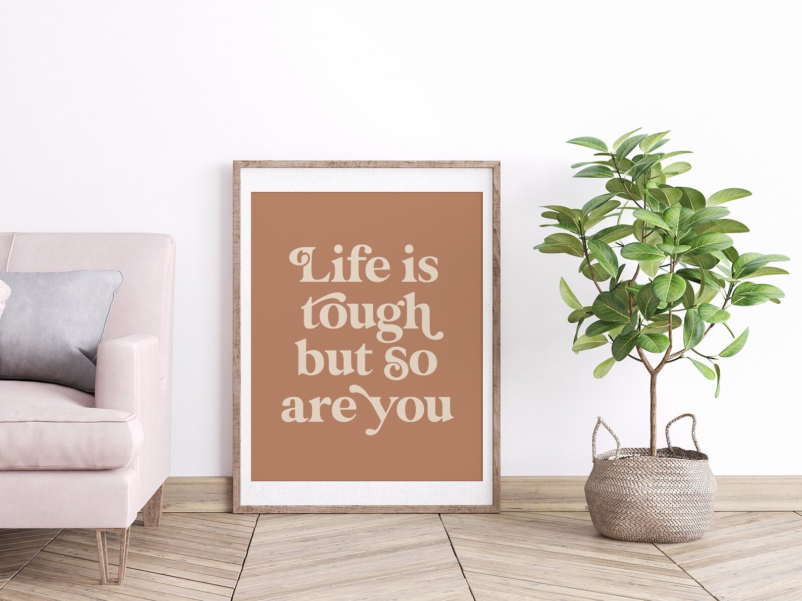 Life is Tough but so Are You Printable Wall Art Inspirational | Etsy