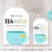 Tea Gift Tags, Editable Tea-riffic Thank You Gift Label, Teacher Nurse ...