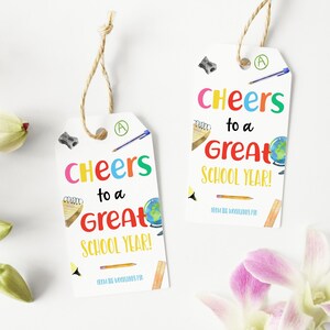 Cheers to A Great School Year Back to School Gift Tag First - Etsy